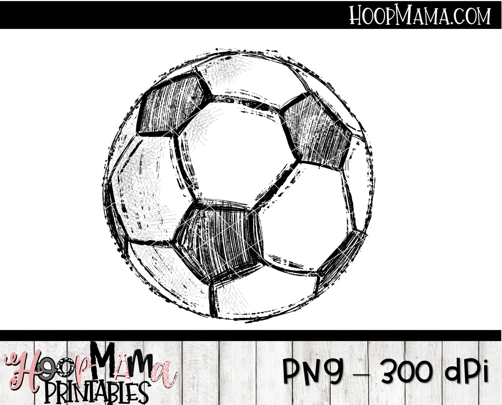 Distressed Soccer Ball 2 Sports Printable Sublimation or | Etsy