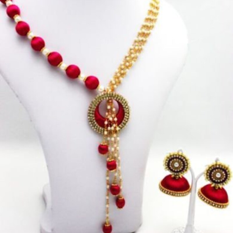 Silk Thread Necklace - Etsy