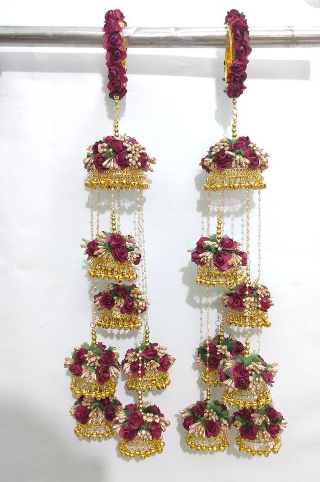 Maroon, Pink , Red Color Flower Kalira/kalre for Bride for Wedding ...