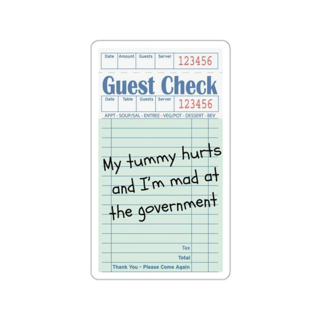 Funny Tummy Hurts Sticker, Quirky Sticker, Cute Sticker for Laptop ...