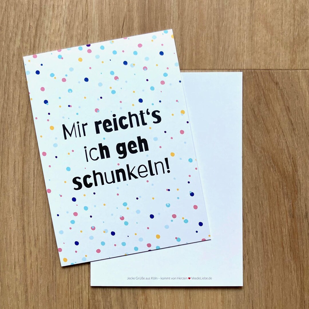 Mir reichts ich geh schunkeln - Postkarte - Etsy.de