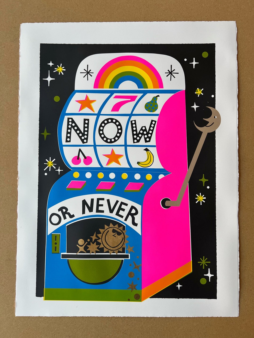 NOW OR NEVER Screen-print - Etsy