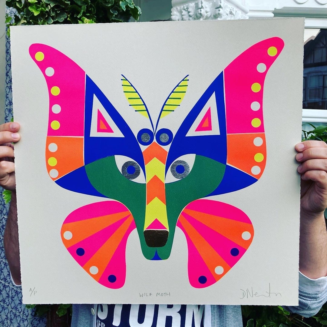 WOLF MOTH Screen Print - Etsy