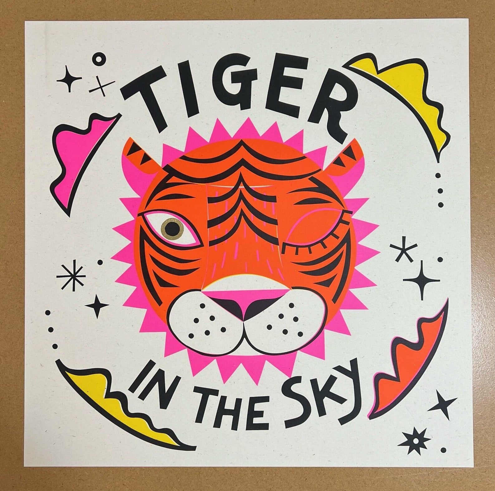 TIGER in the SKY Screen-print - Etsy