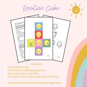 Emotion Emoji Counselling Dice Game | Emotional Regulation Game ...