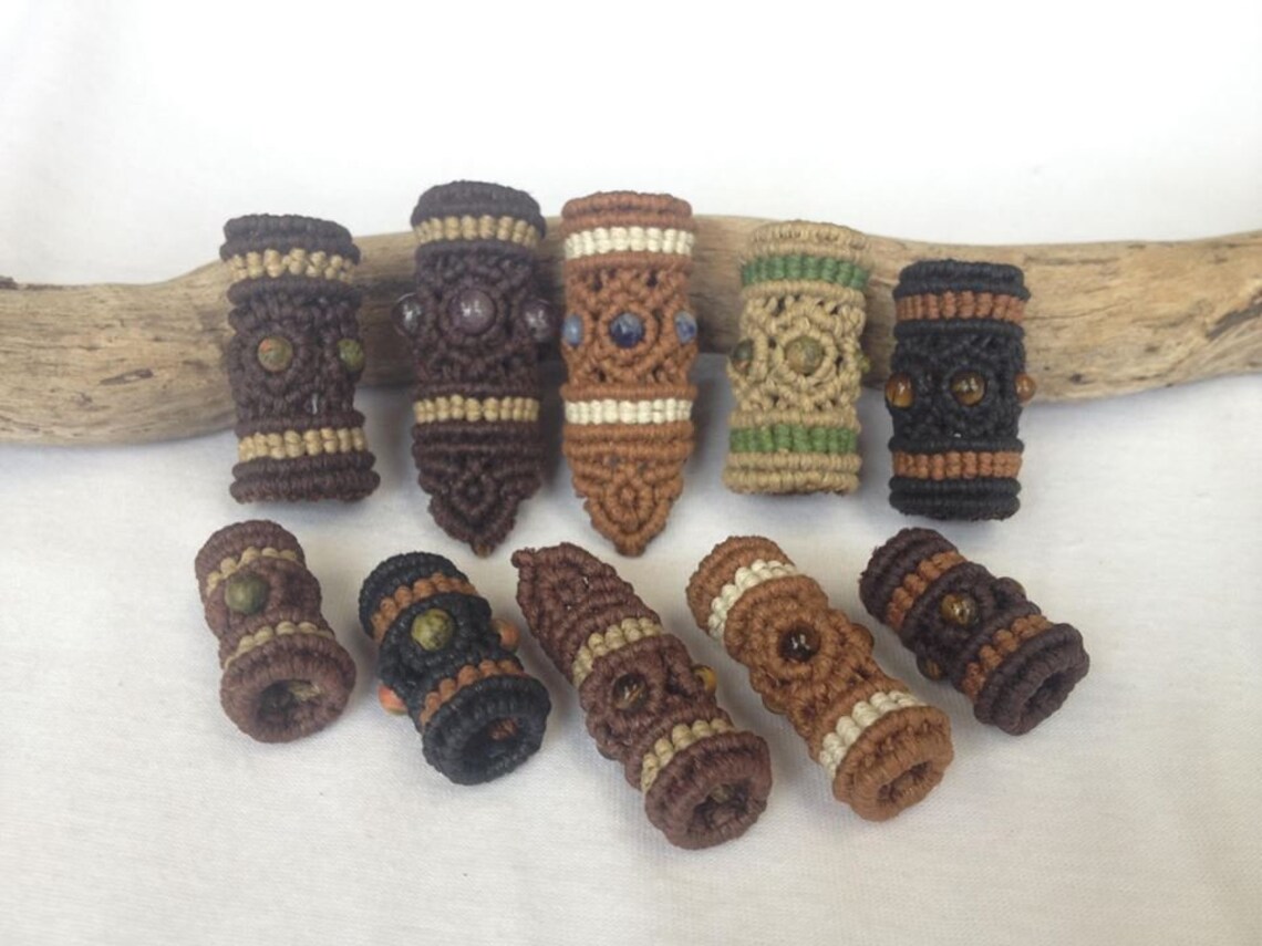Long o Macrame Dreadlock Bead - Etsy