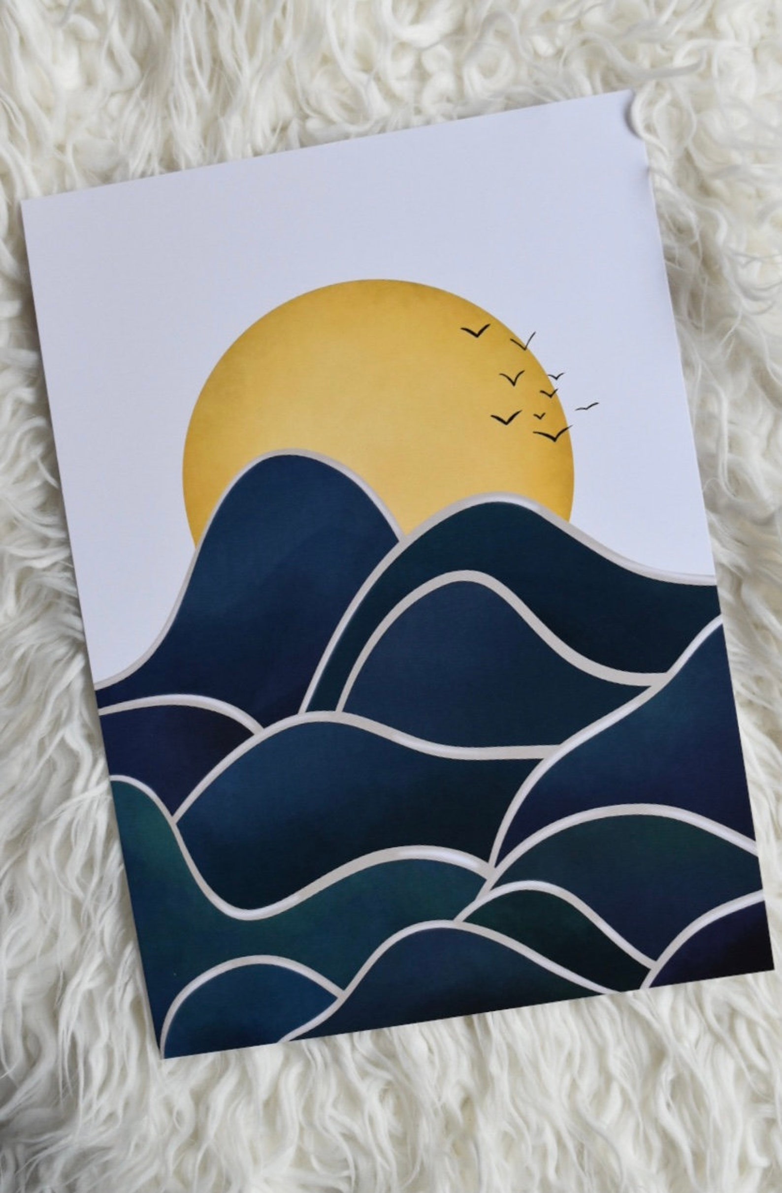 Abstract Sea Print A4 or A5 | Etsy