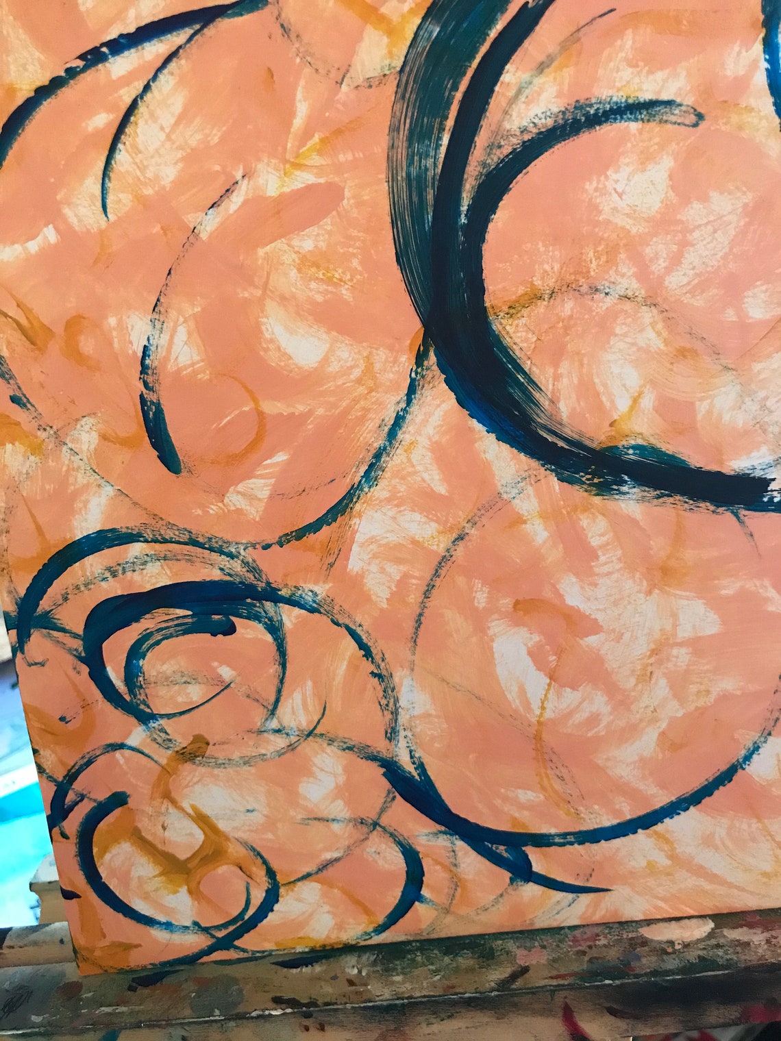 Original Acrylic Painting! Split-complementary Painting! Original ...