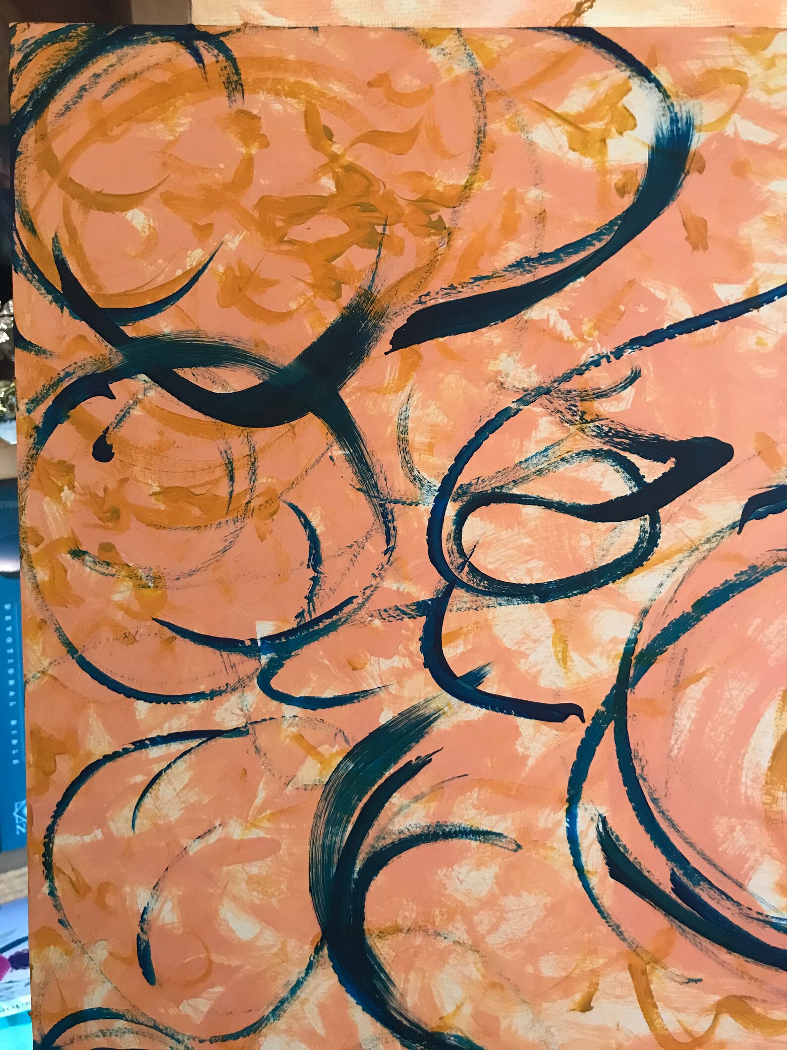 Original Acrylic Painting! Split-complementary Painting! Original ...