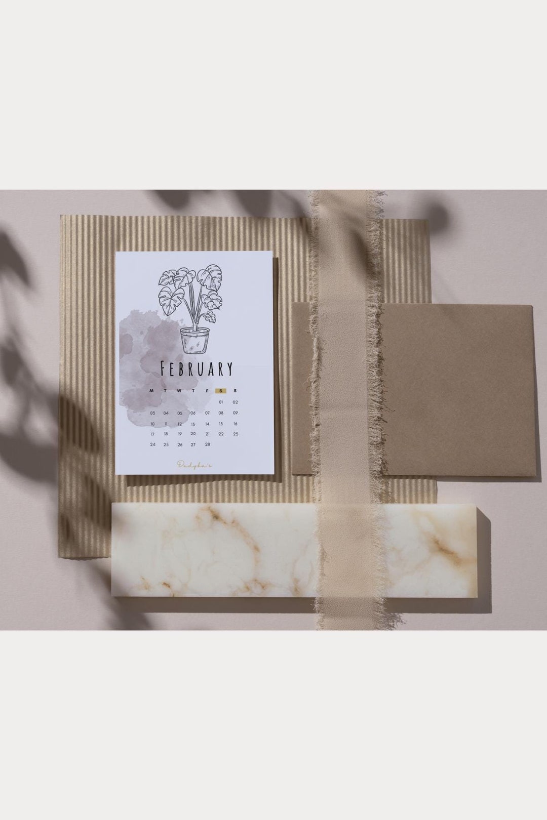 Printable Digital Aesthetic Calendar - Etsy