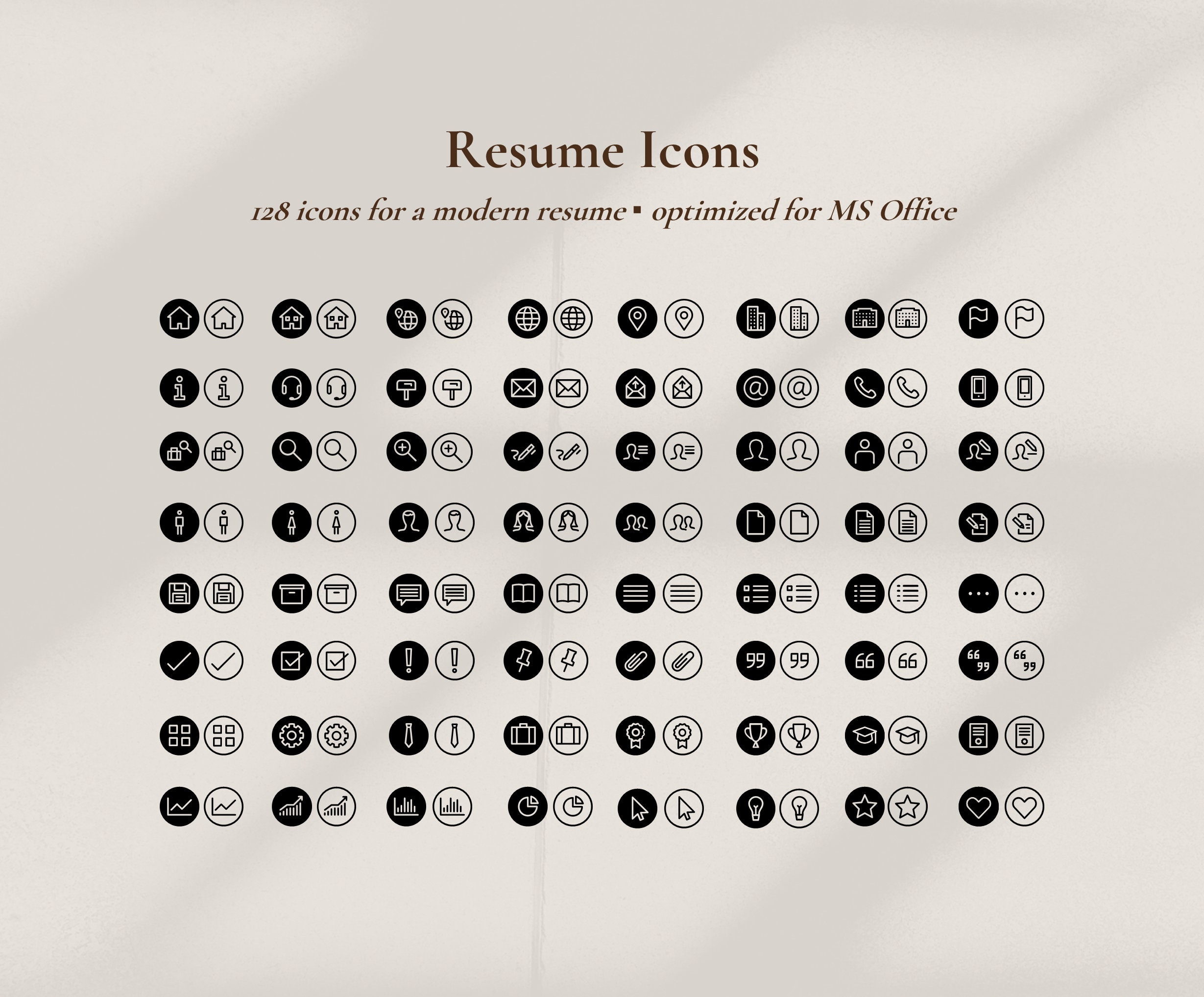 Resume Icons