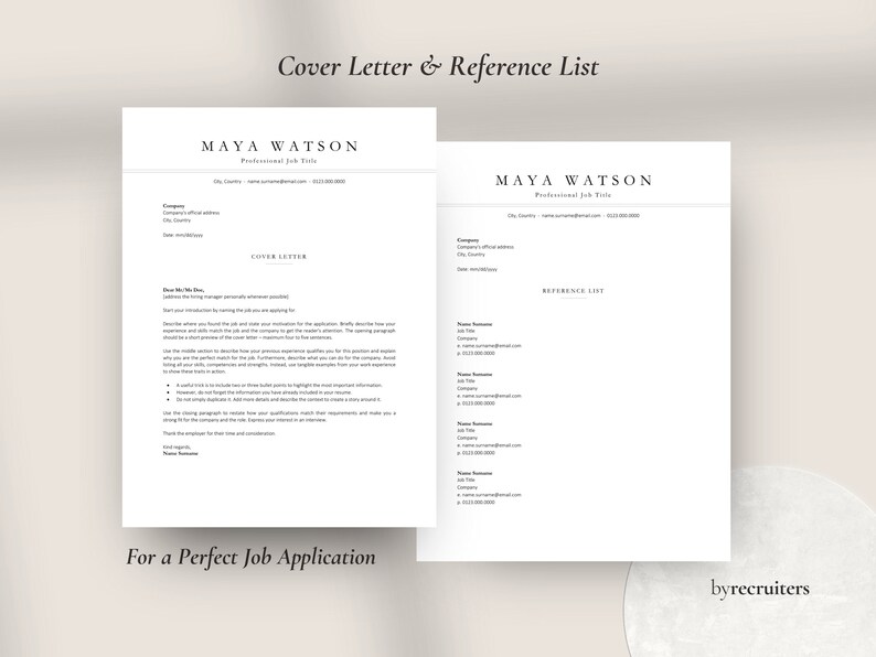 Simple Google Docs Resume Template, ATS Friendly Resume Cover Letter ...