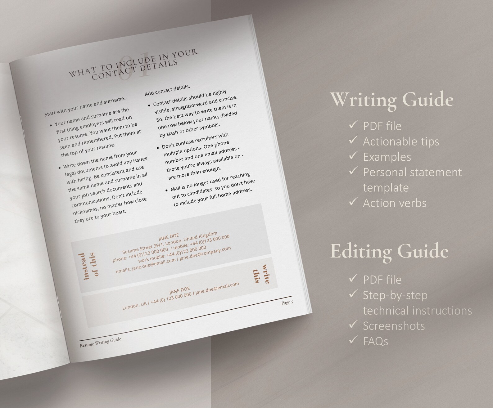 Modern ATS Resume Template to Download, CV Design for Social Media ...