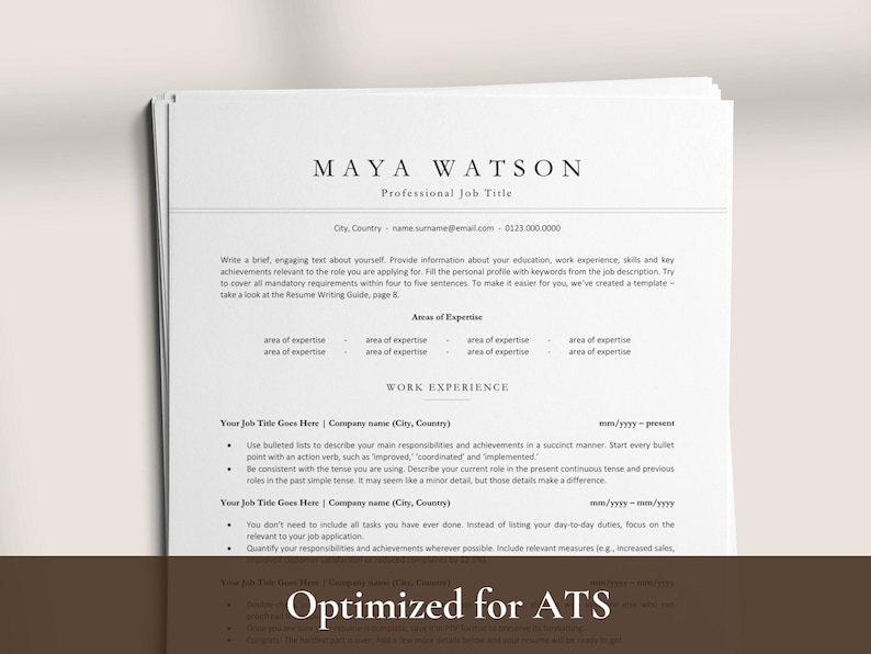Simple Google Docs Resume Template, ATS Friendly Resume Cover Letter ...