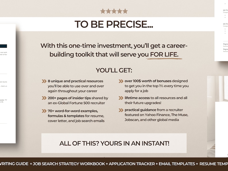 Top Candidate Toolkit: ATS Resume Template, Job Search Planner (digital ...