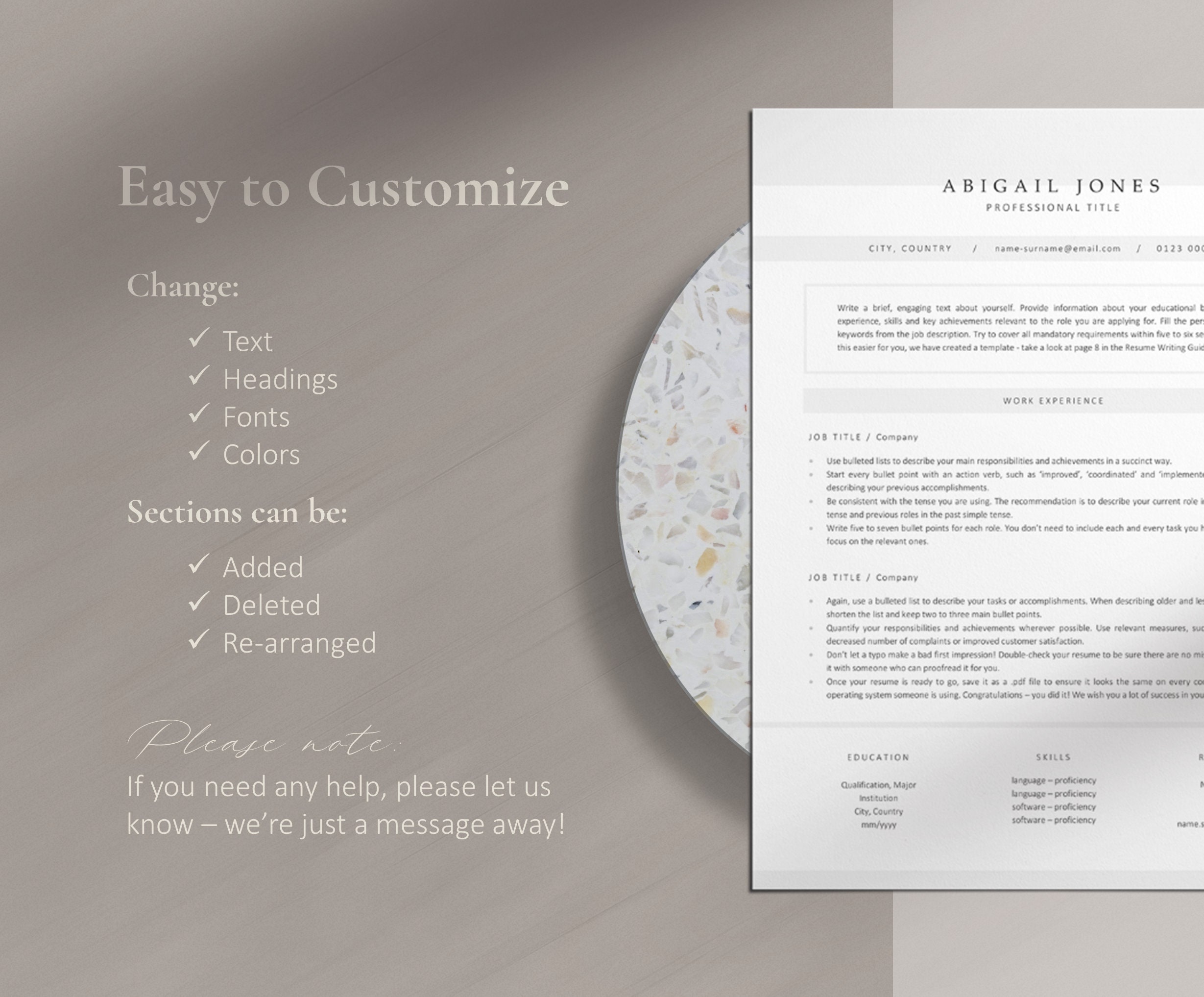 Modern ATS Resume Template to Download, CV Design for Social Media ...