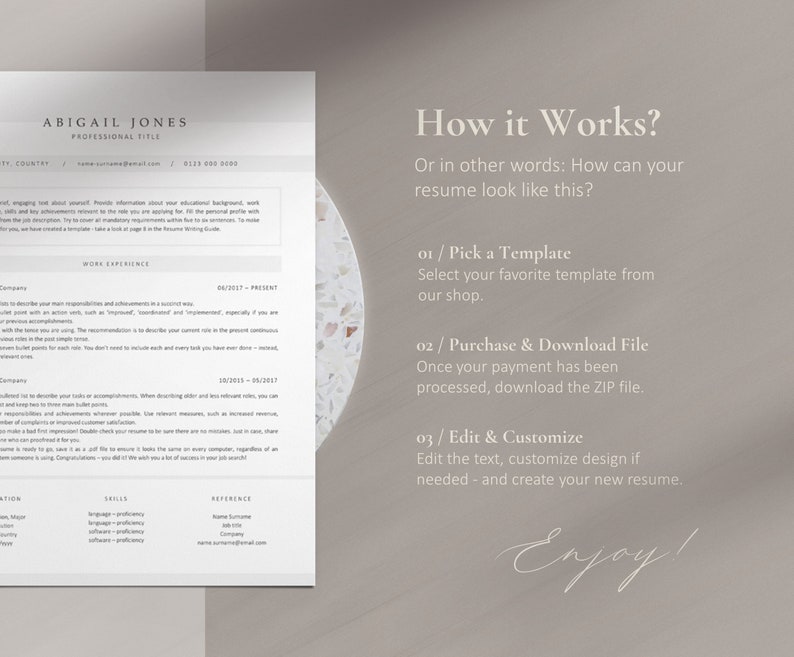 Modern ATS Resume Template to Download, CV Design for Social Media ...