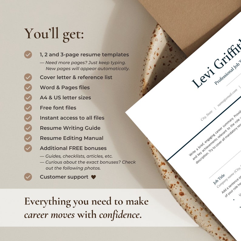 Corporate Resume Template, Professional Resume Template Word, Pages, CV ...