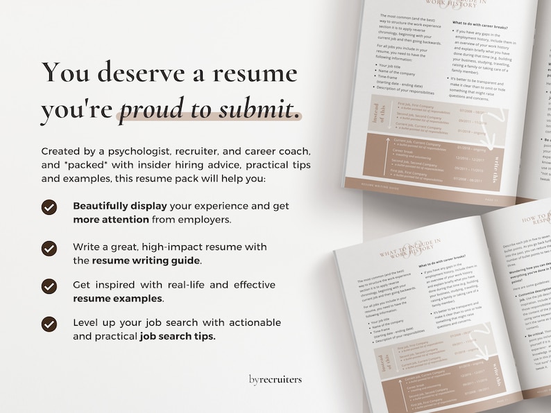 Modern Resume Template, Word Pages CV, Two Column Resume, Professional ...