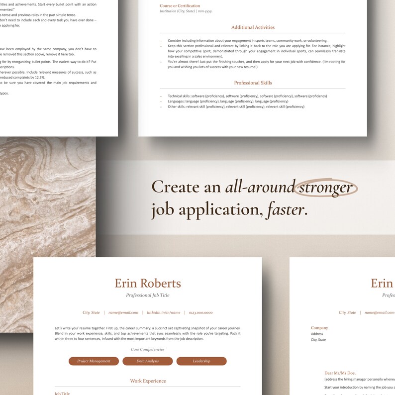 Modern Resume Template 2024, Professional Resume Template for Word and ...