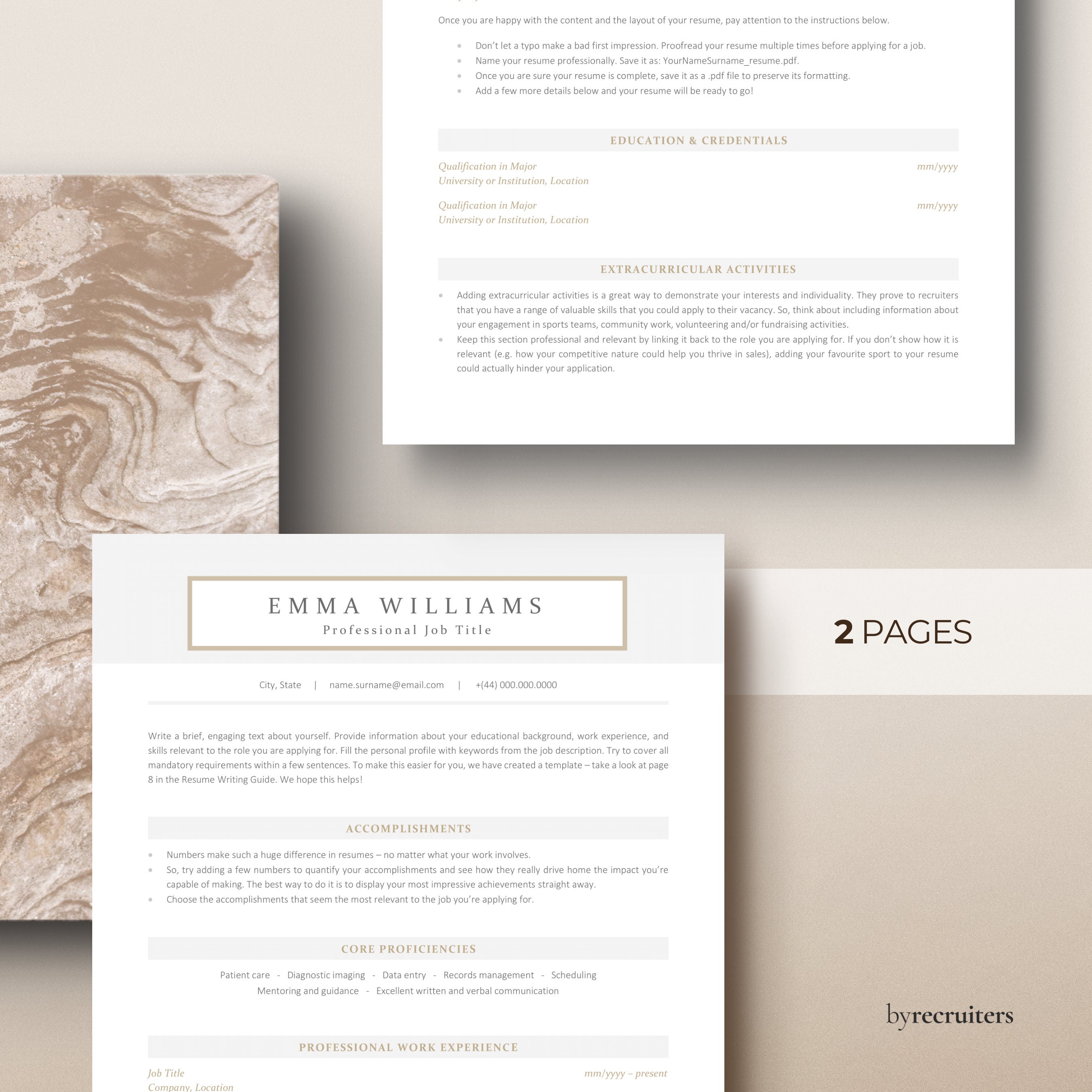 ATS Friendly Resume Template - Word, Pages - Modern ATS Resume Template ...