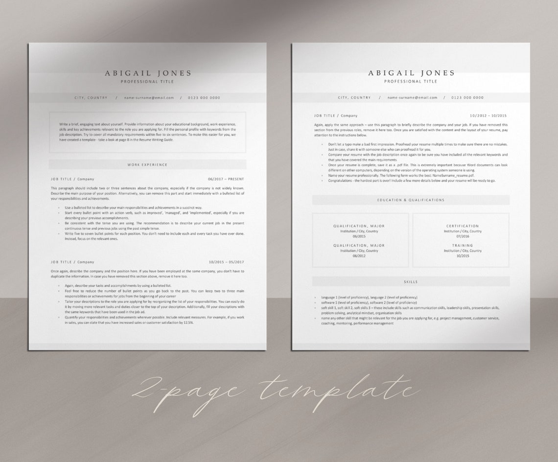 Modern ATS Resume Template to Download, CV Design for Social Media ...