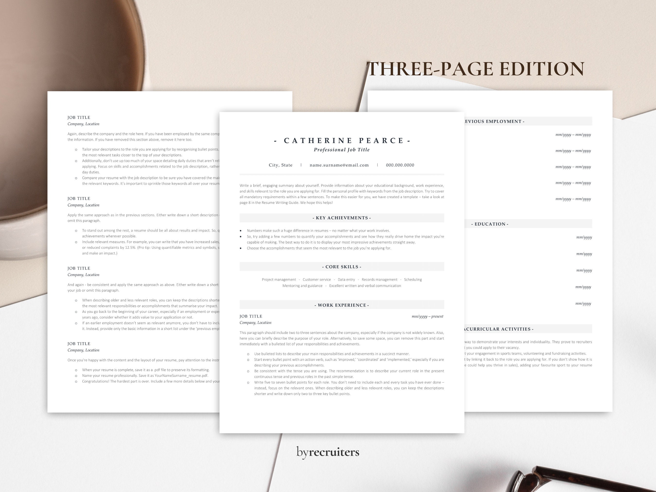 ATS Resume Template Word, Pages, ATS Friendly Resume Template, Ats CV ...