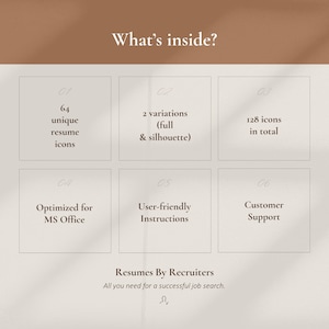 Resume Icons, Instant Download 128 Blue Icons for a Resume Including ...