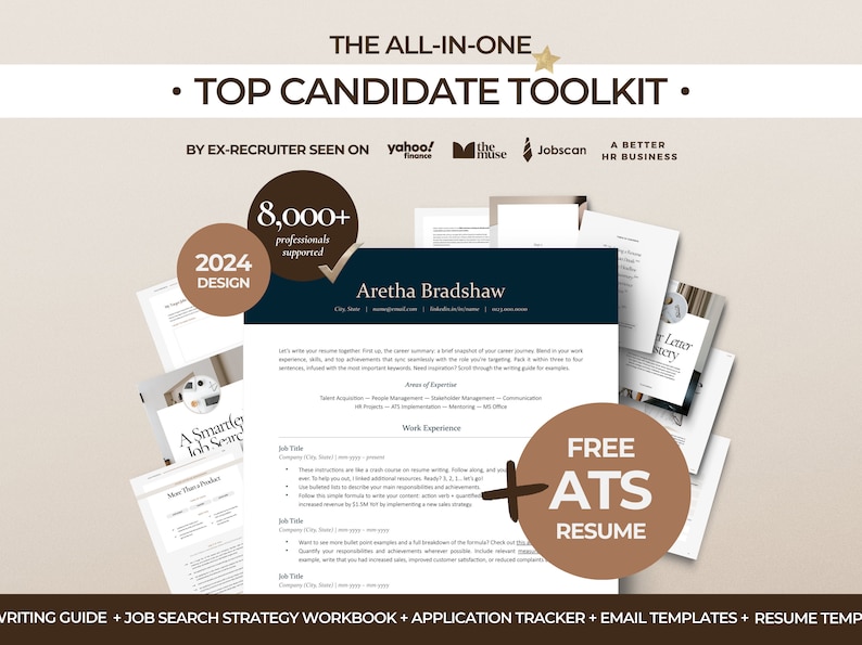 Job Search Bundle With FREE Resume Template, Job Search Strategy ...