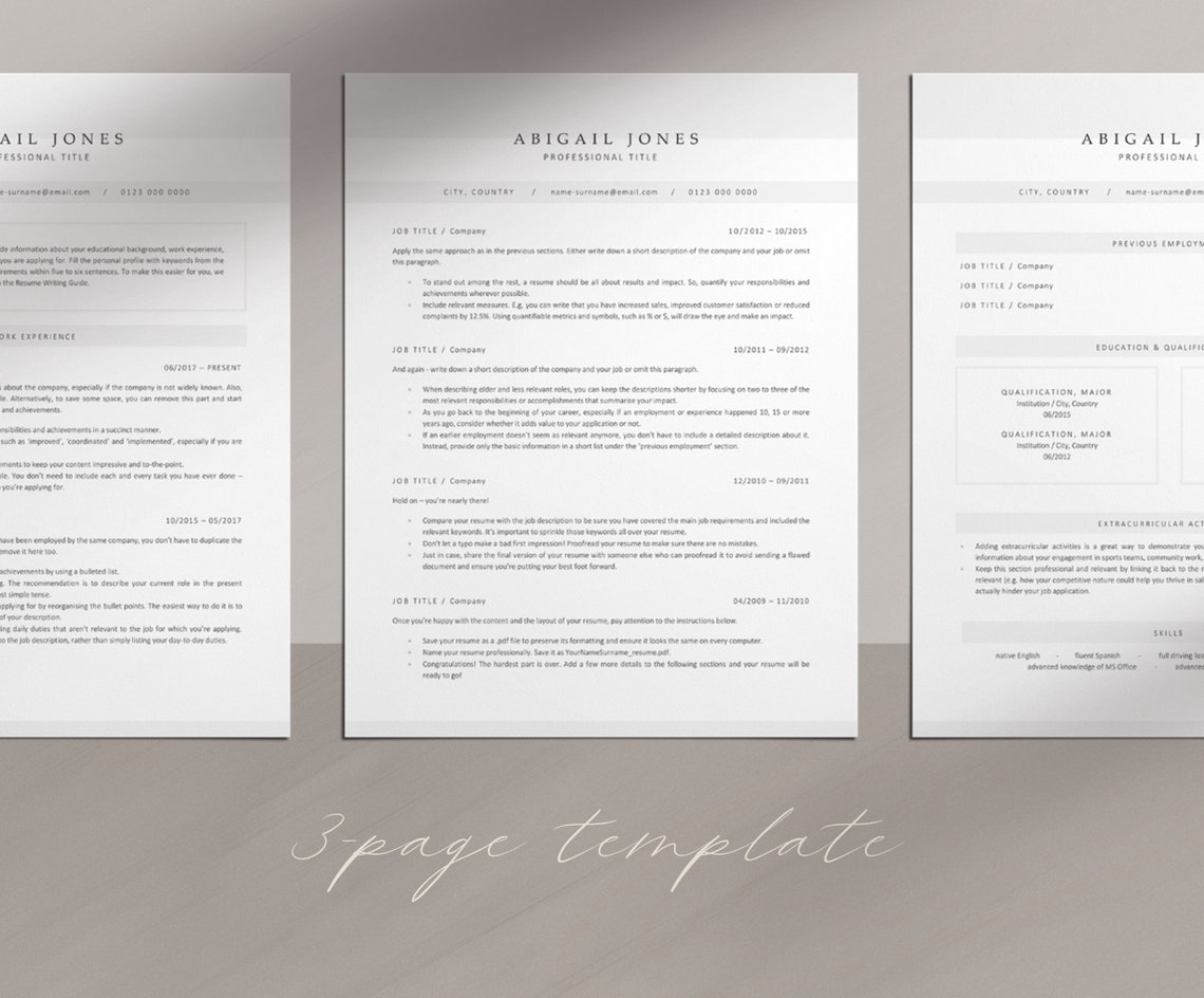 Modern ATS Resume Template to Download, CV Design for Social Media ...