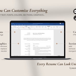 Simple and Clean Resume Template, Instant Download Clean Resume Design ...