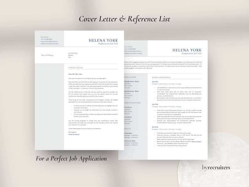 Modern Resume Template, Word, Pages CV, Professional Resume Template ...