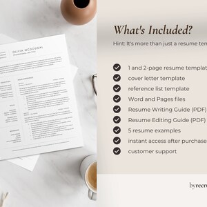 Simple and Clean Resume Template, Instant Download Clean Resume Design ...