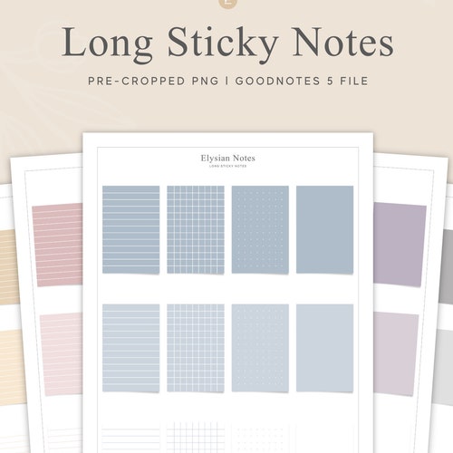 Digital Long Sticky Notes for Digital Notes and Planner - Etsy