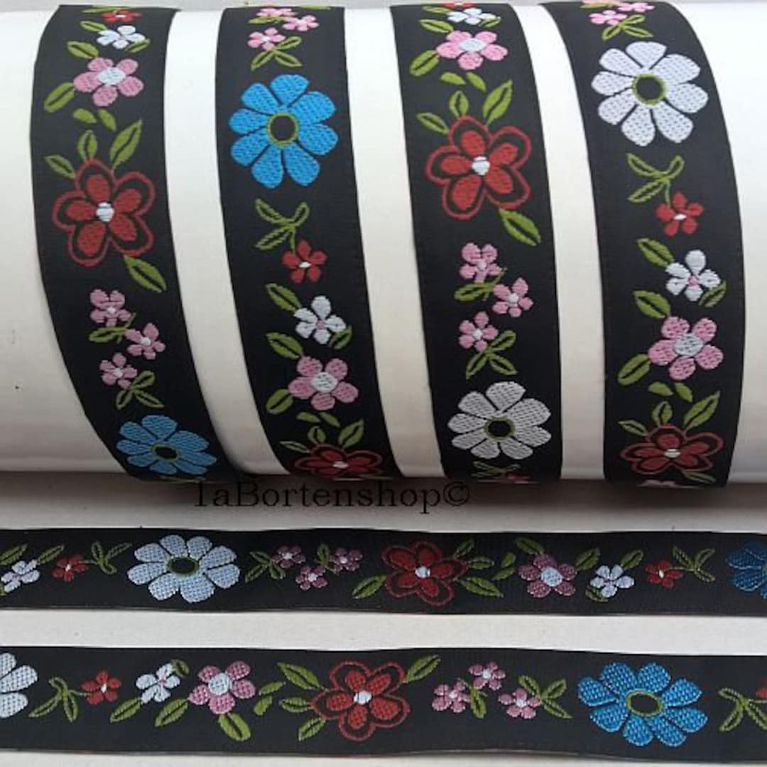 Woven Ribbon Costumes, Dirndl, Alps, Flower Necklace, 2 Cm - Etsy