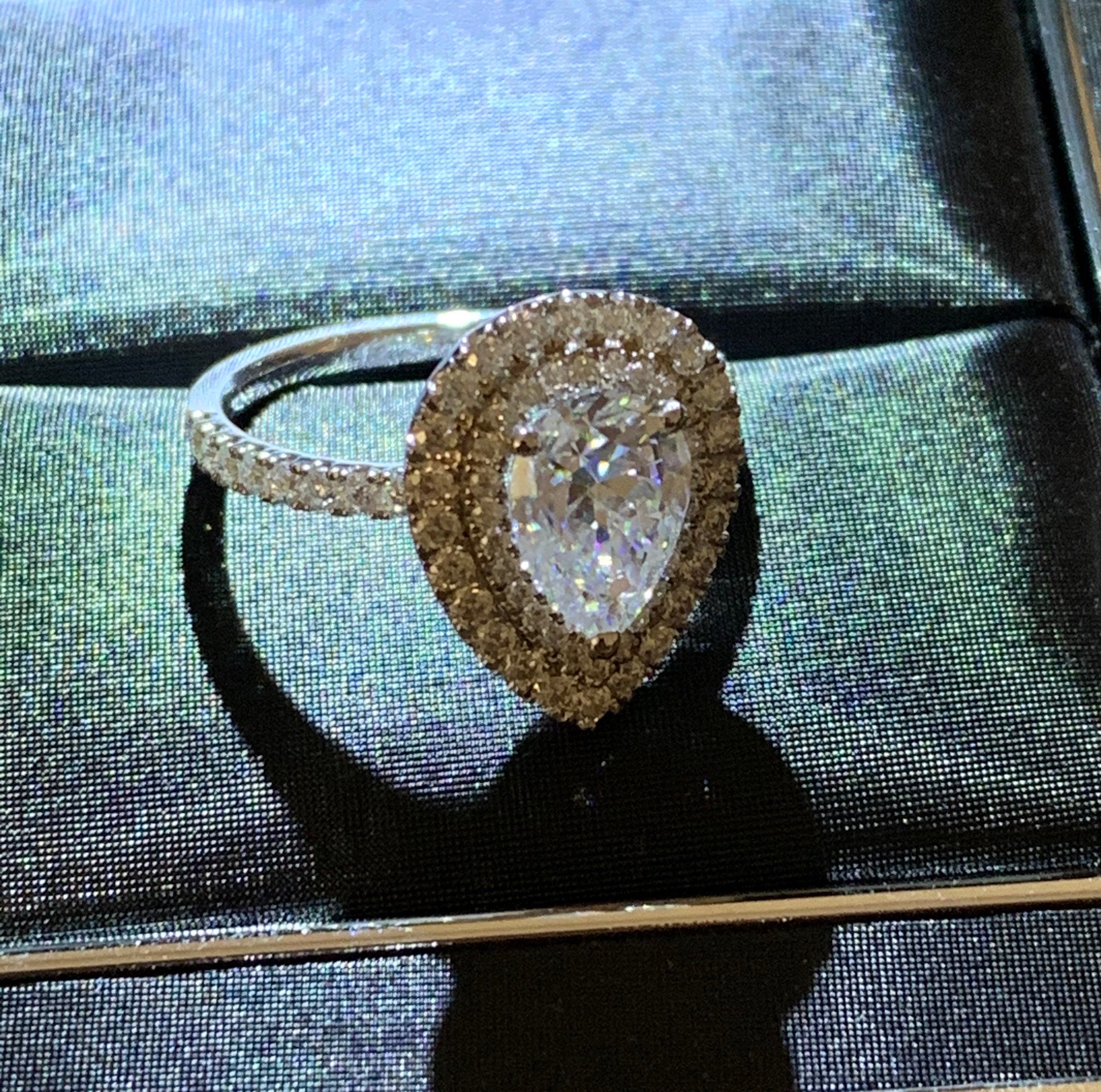3 CT D VVS1 Peer vorm Diamond Engagement Ring met een 2 Karaat | Etsy 3 CT D VVS1 Peer vorm Diamond Engagement Ring met een 2 Karaat | Etsy