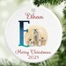 Personalised Polar Bear Alphabet Christmas Tree Decoration, Customised ...