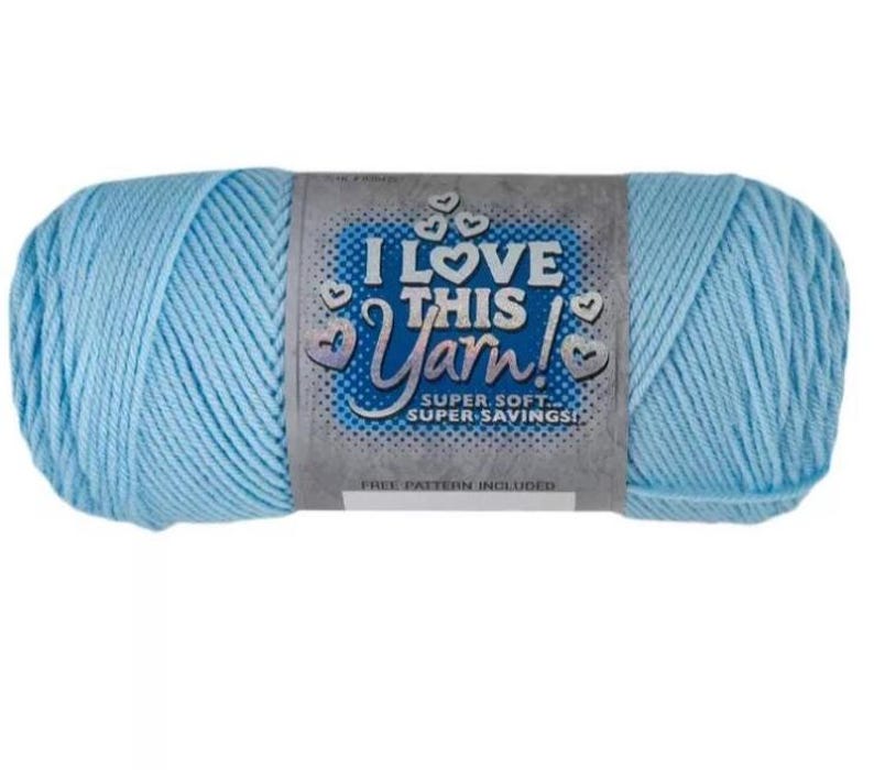 I Love This Yarn! (soft Blue) ~ 100% Acrylic - Etsy UK