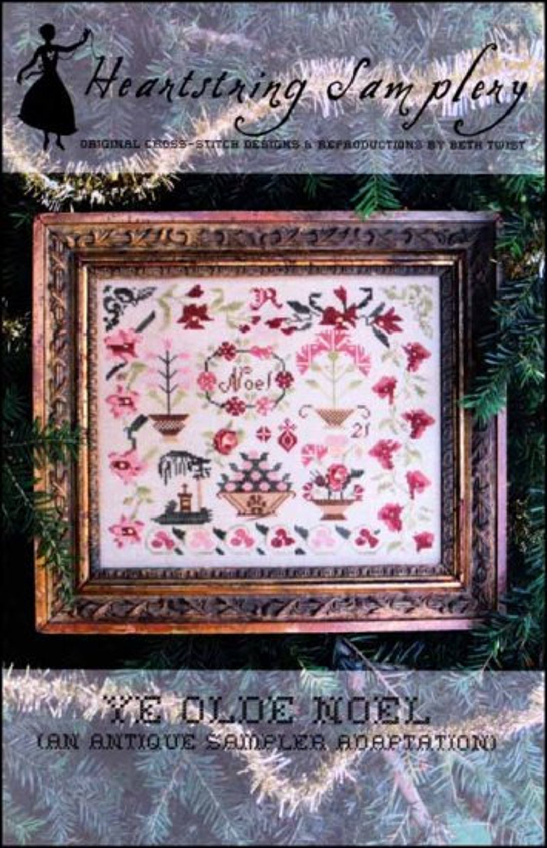 Ye Olde Noel by Heartstring Samplery Cross Stitch Chart Design Primitive Sampler Christmas ...
