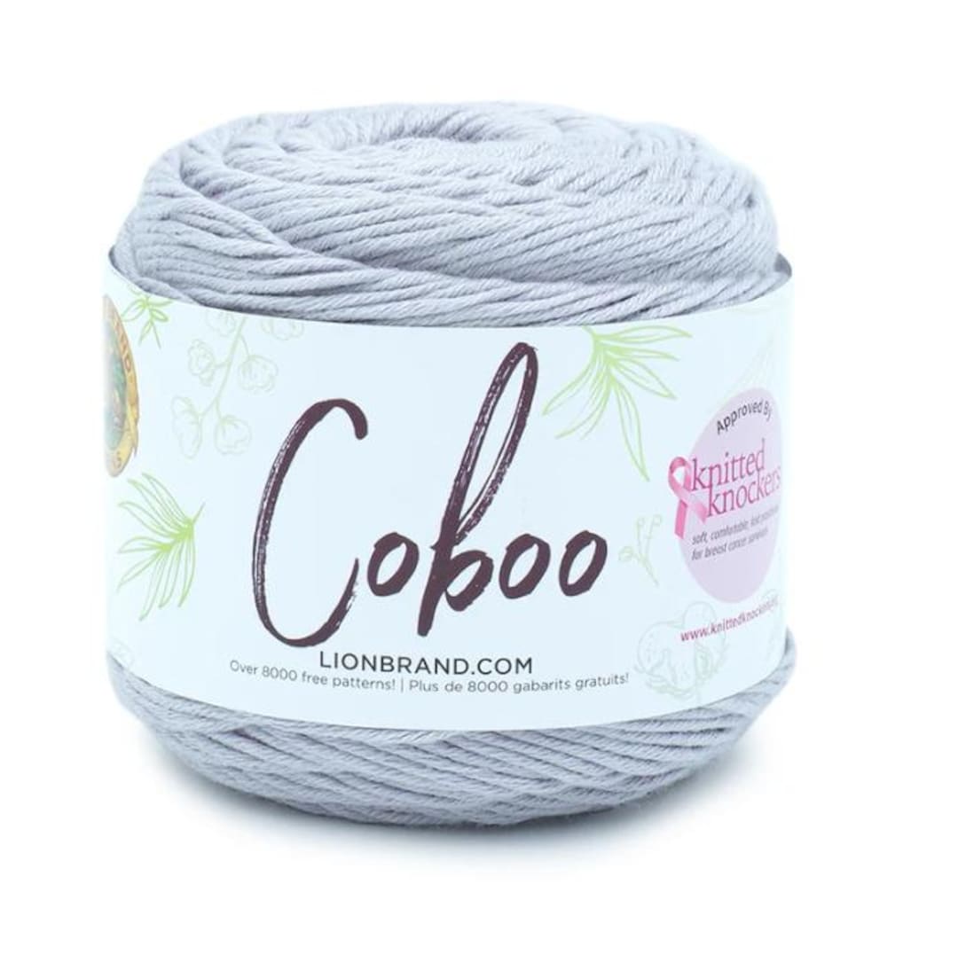 Lion Brand Coboo Yarn (silver) ~ Super Soft and Breathable Machine ...
