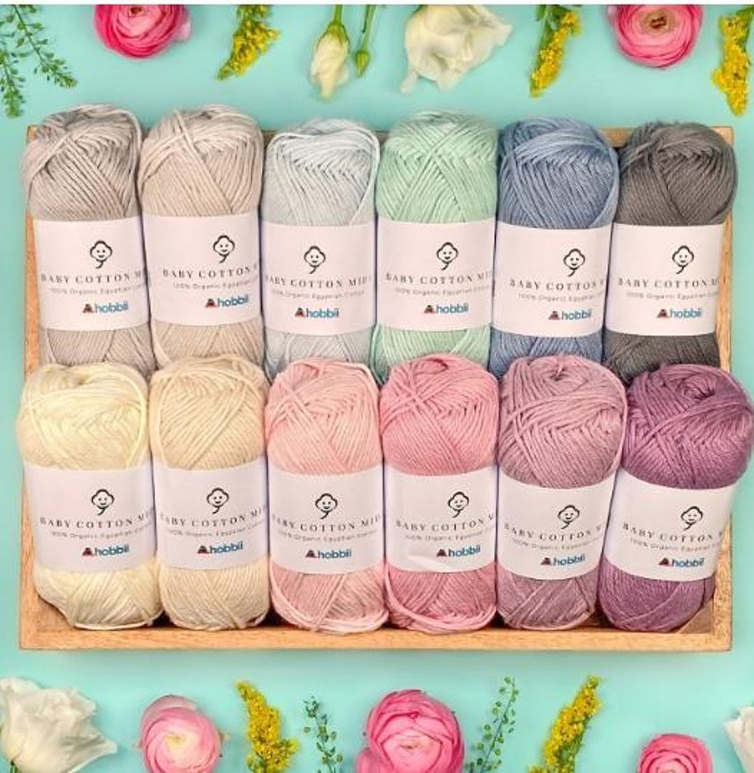 Baby Cotton Organic Midi Yarn From Hobbii ~ 100% Certified Egyptian ...
