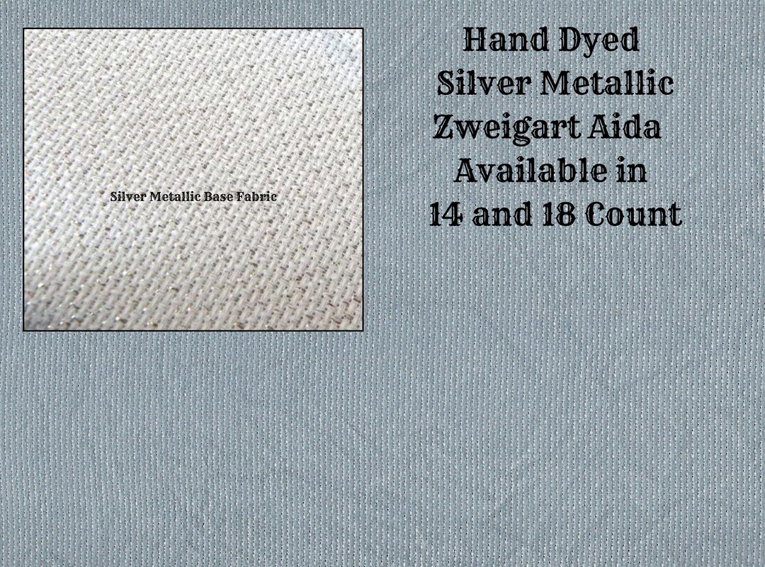 Moonlight Bay Silver Metallic Aida SM-DDA-111 Hand Dyed Zweigart Cross ...