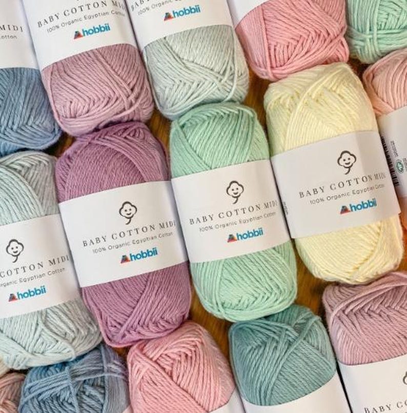 Baby Cotton Organic Midi Yarn From Hobbii ~ 100% Certified Egyptian ...