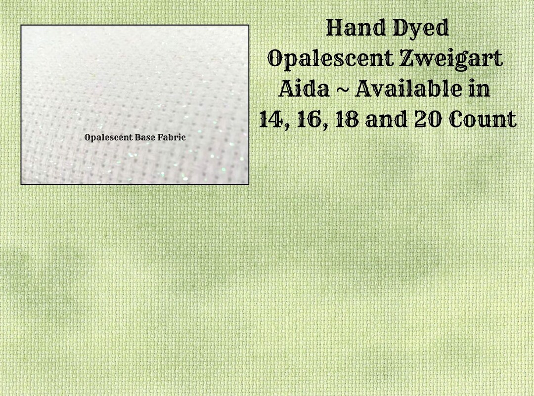 Wild Wasabi Opalescent Aida OP-BDA-84-12-PT Hand Dyed Zweigart ...