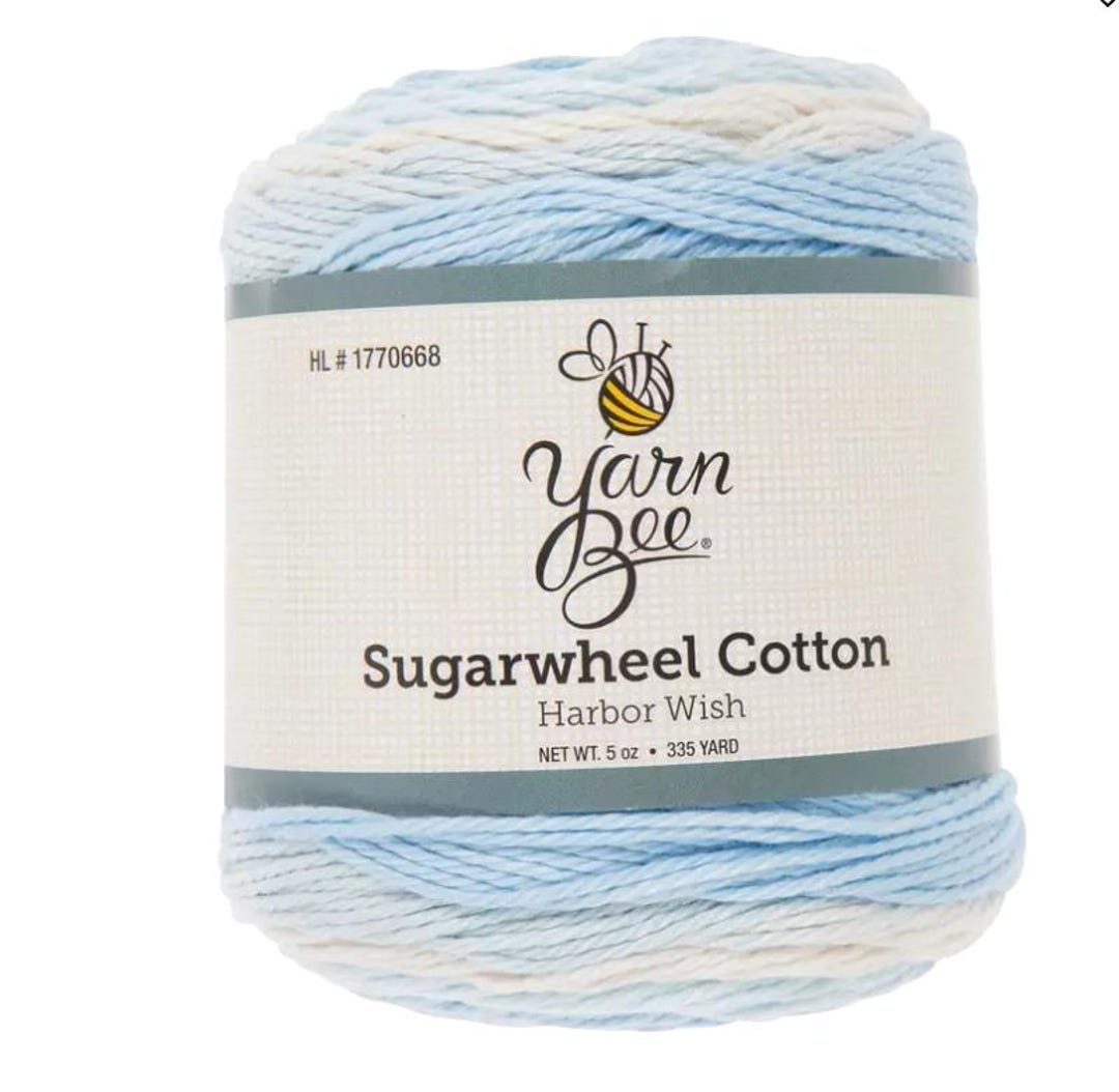 Yarn Bee Sugarwheel Cotton Yarn (harbor Wish) ~ Super Soft Machine ...