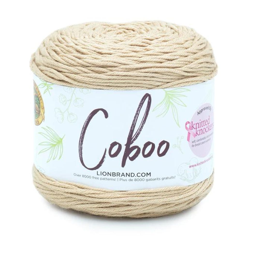 Lion Brand Coboo Yarn (beige) ~ Super Soft and Breathable Machine ...