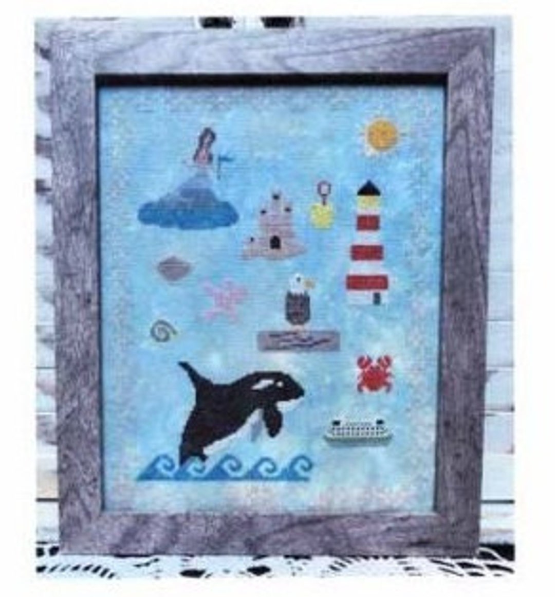 PAPER CHART - Beach Sampler by Sambrie Stitches Designs - Cross Stitch ...