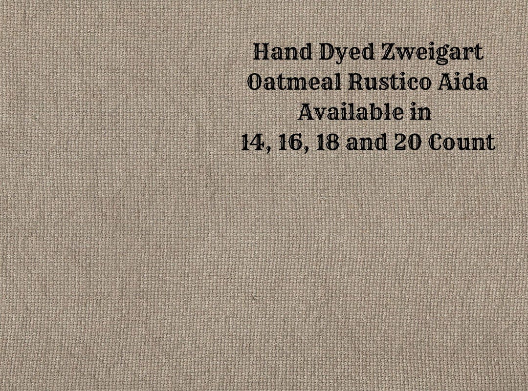 Walnut Rustic Aida (OR-DDA-18) ~ Hand Dyed Zweigart Oatmeal Rustico ...