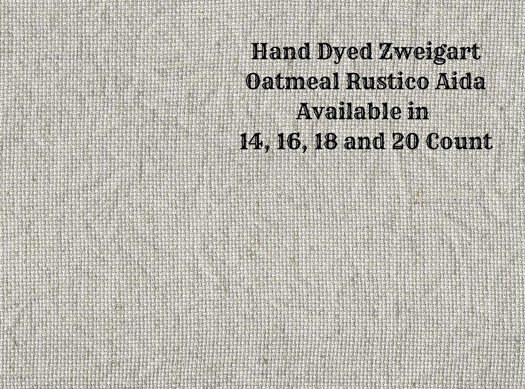 Tin Soldier Rustic Aida (OR-DDA-3) ~ Hand Dyed Zweigart Oatmeal Rustico ...