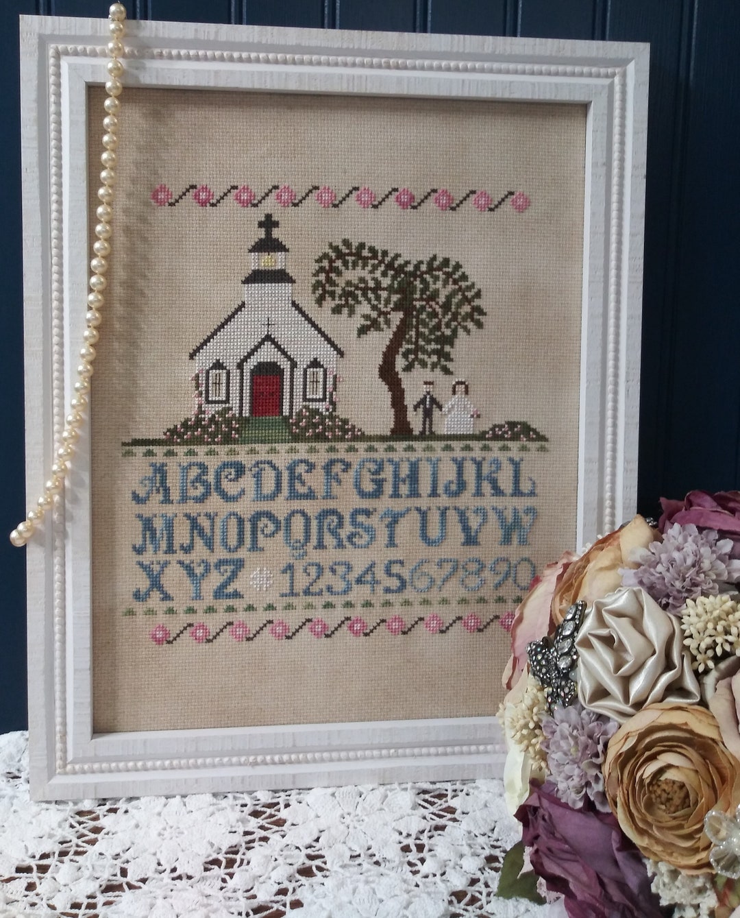 PAPER CHART - Love's Promise Cross Stitch Design Pattern Chart Vintage ...